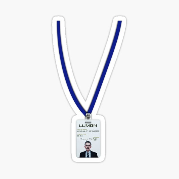 "Severance series lumon industries IRVING BAILIFF Badge fan works ...