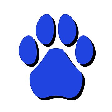 "Blue Paw Print" Sticker for Sale by MxA19 | Redbubble