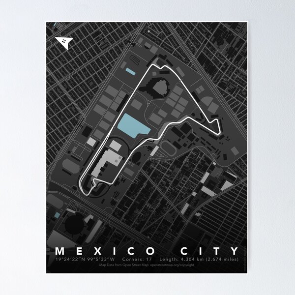 "Mexico City F1 Grand Prix, Autodromo Hermanos Rodriguez | Track Map ...