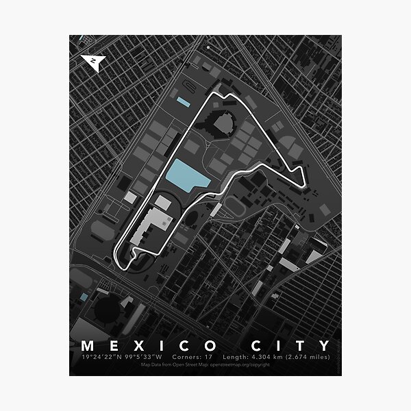 "Mexico City F1 Grand Prix, Autodromo Hermanos Rodriguez | Track Map ...