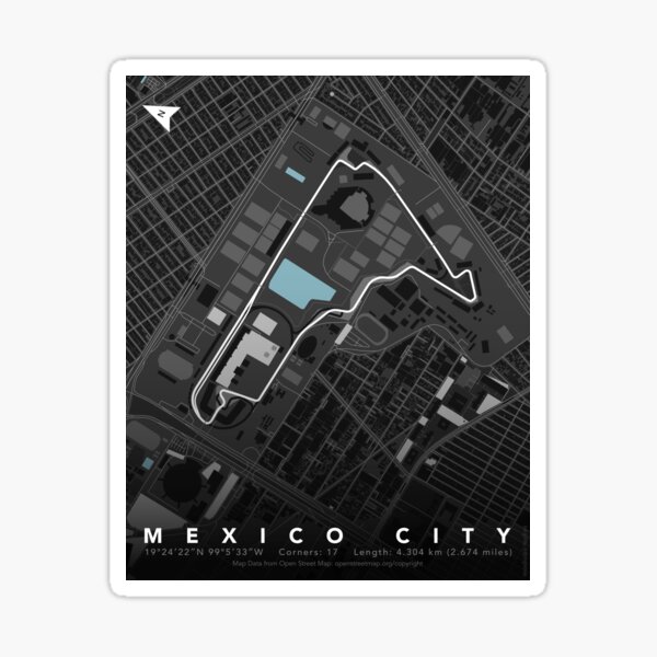"Mexico City F1 Grand Prix, Autodromo Hermanos Rodriguez | Track Map ...