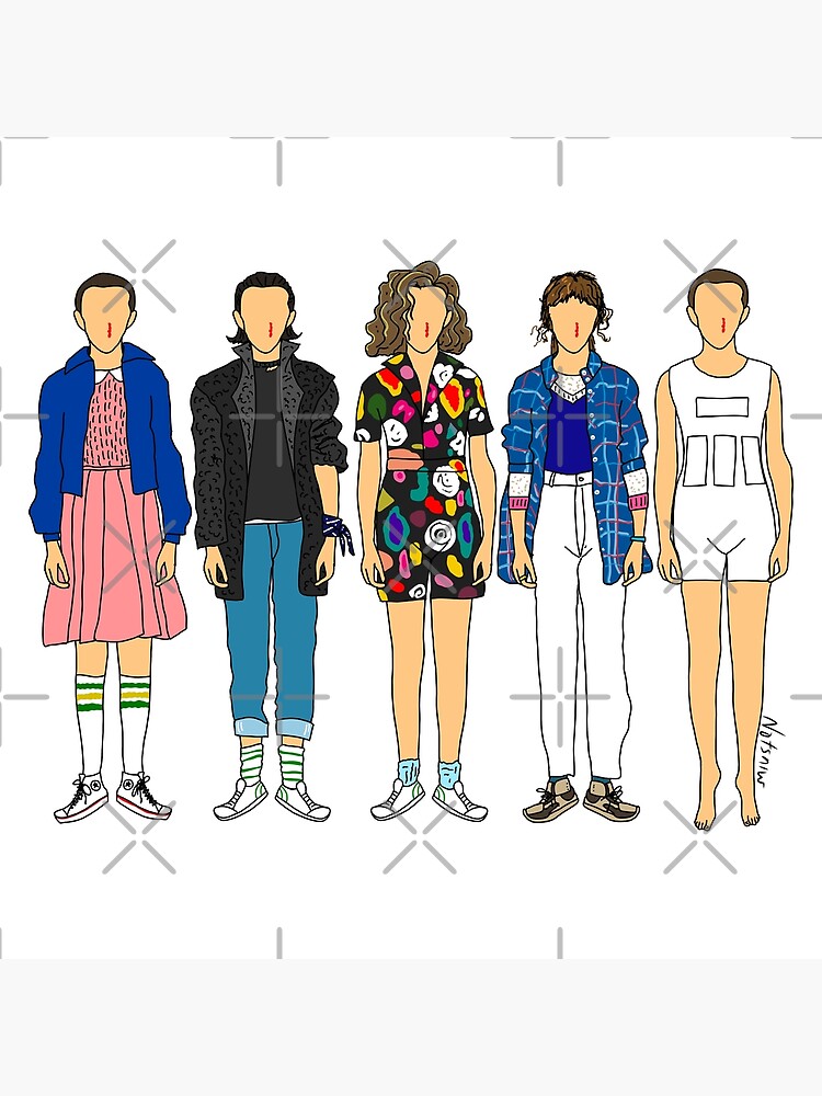 Stranger Things Eleven Outfits Greeting Card