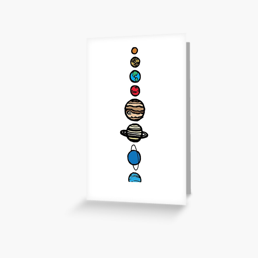 "Planets Colour" Greeting Card for Sale by TPdesigns | Redbubble
