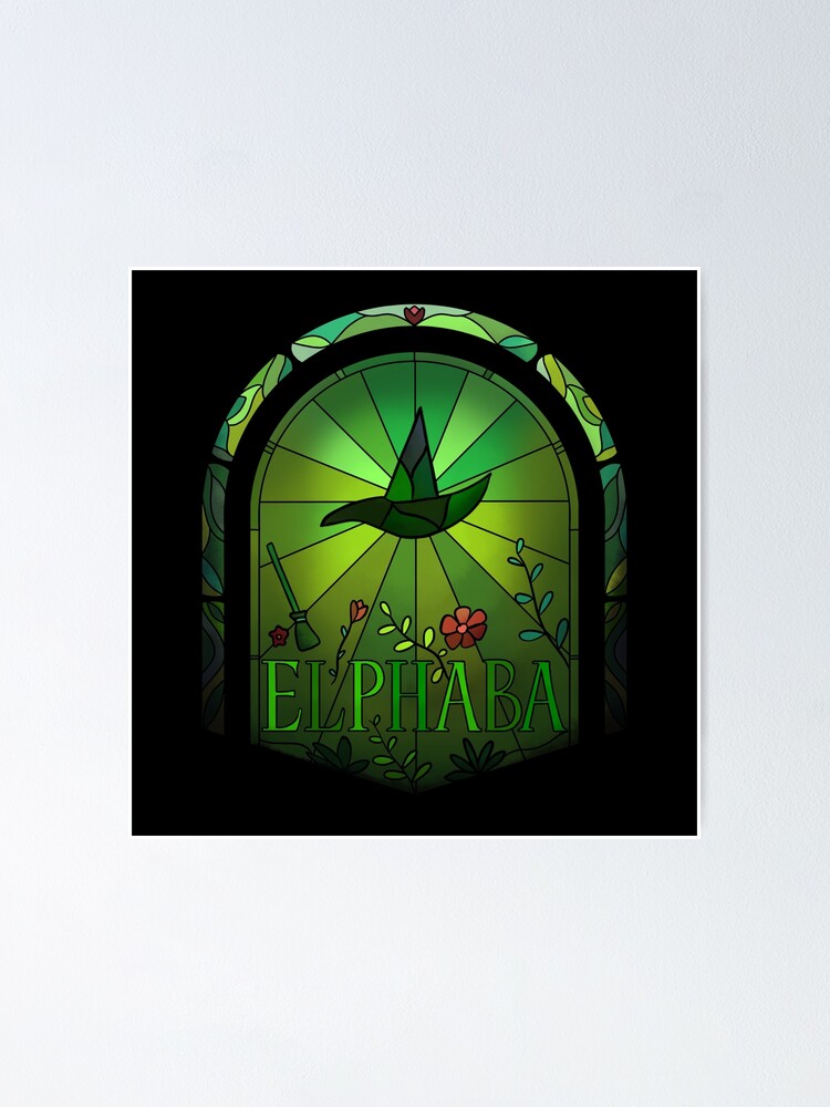 "Elphaba stained glass artwork" Poster for Sale by saralaceylg | Redbubble