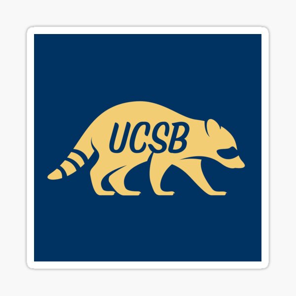 "UCSB Mapache Santa Barbara Raccoon Logo" Sticker for Sale by ...