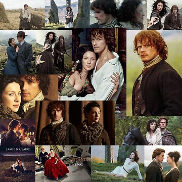 "Outlander Cast Abstract Collage" Sticker for Sale by GoghGetta | Redbubble