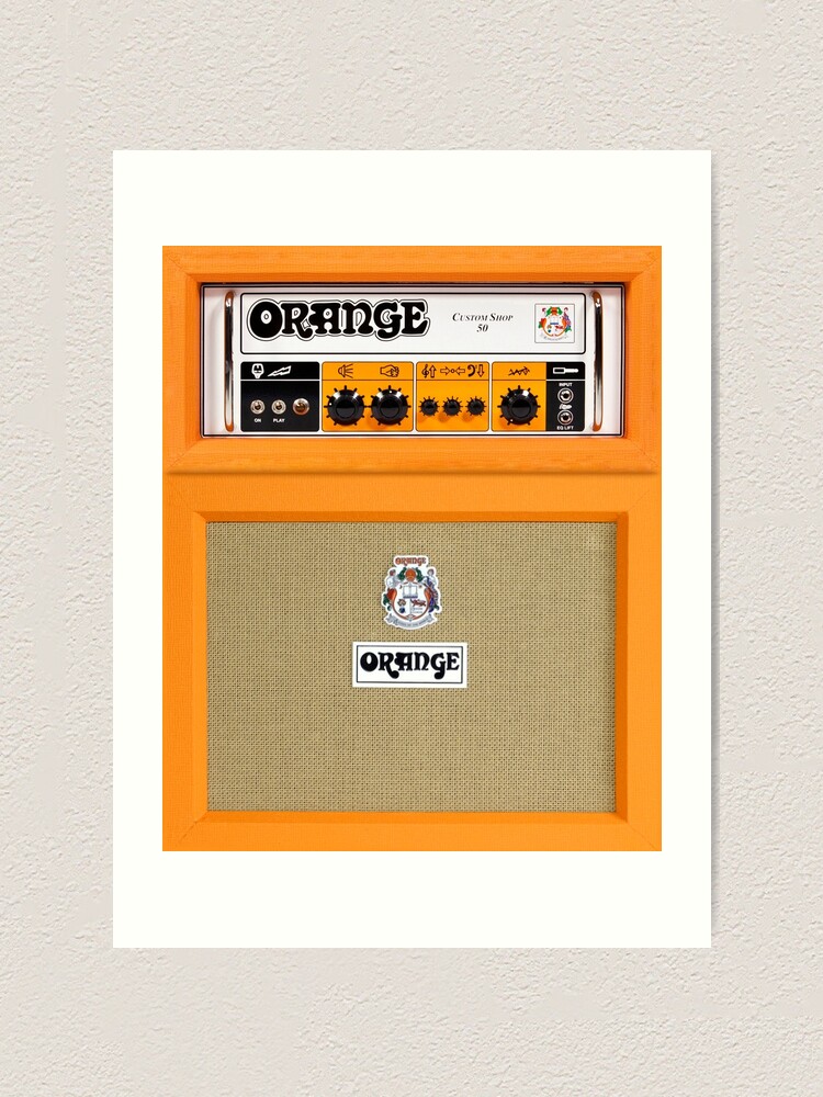 "Orange color amp amplifier" Art Print by GalihArt | Redbubble