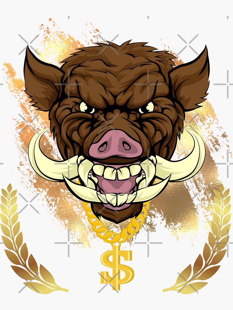 "Boar with Swagger - Boar Bling" Sticker for Sale by ItsMagicBro ...