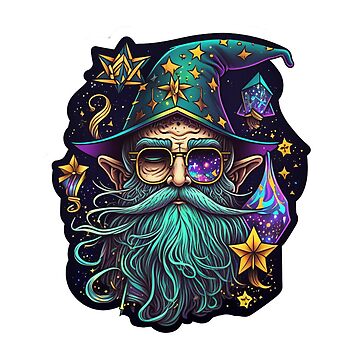 "Psychedelic Wizard" Sticker for Sale by Creation-Wizard | Redbubble