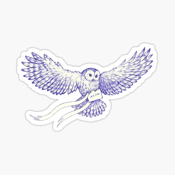 "Owl Post" Sticker for Sale by redgoldsparks | Redbubble