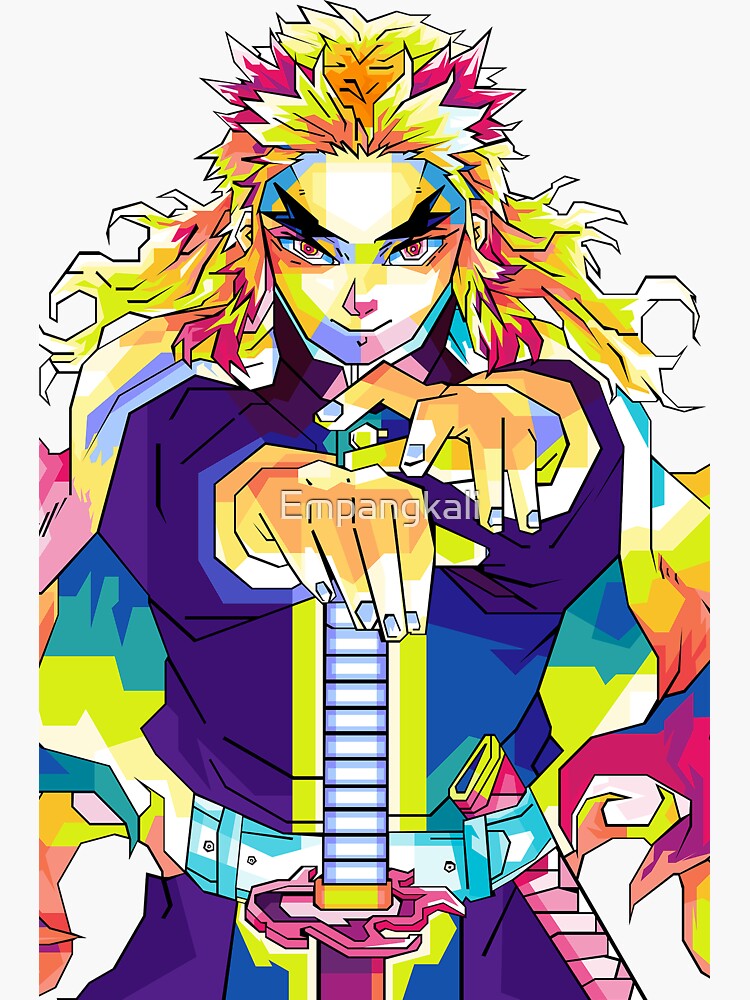 "Rengoku kyojuro" Sticker for Sale by Empangkali | Redbubble