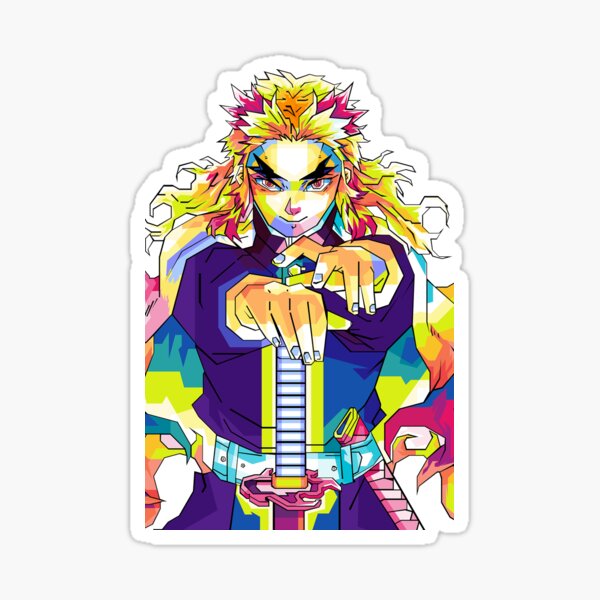 "Rengoku kyojuro" Sticker for Sale by Empangkali | Redbubble