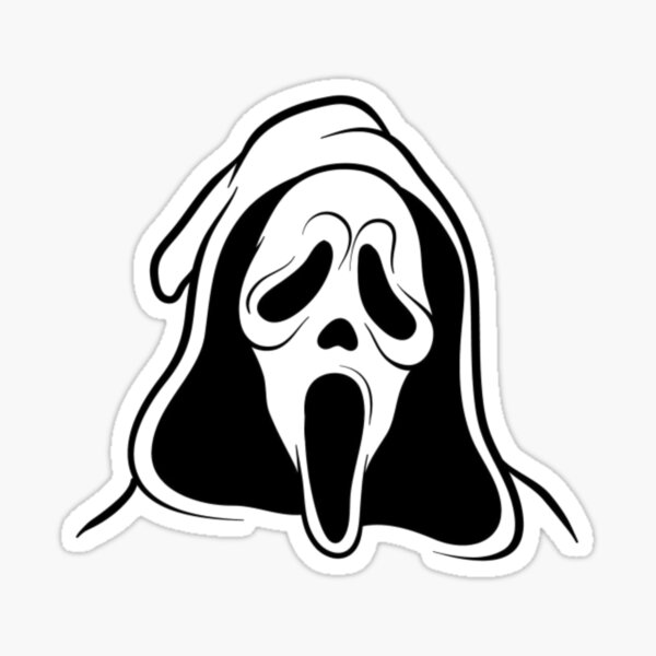 "GHOSTFACE CALLING scary mask ghost face" Sticker for Sale by Justeecat ...