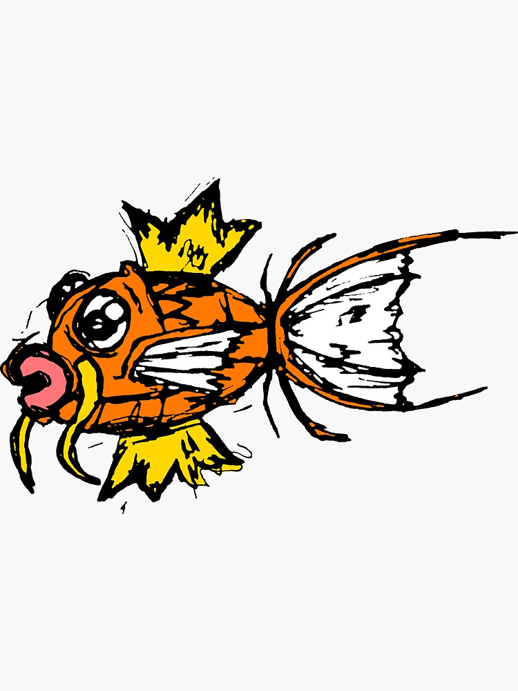 "Dark and Gritty Gothic Goldfish Gothkarp" Sticker for Sale by Michael ...