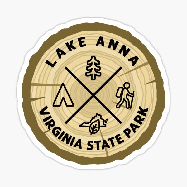"Lake Anna State Park Virginia Log Slice" Sticker for Sale by VanyaKar ...