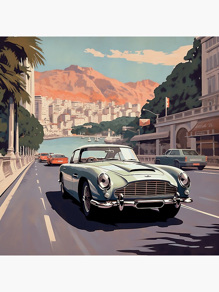 "Aston Martin DB5 Monaco " Sticker for Sale by Der-Chef | Redbubble