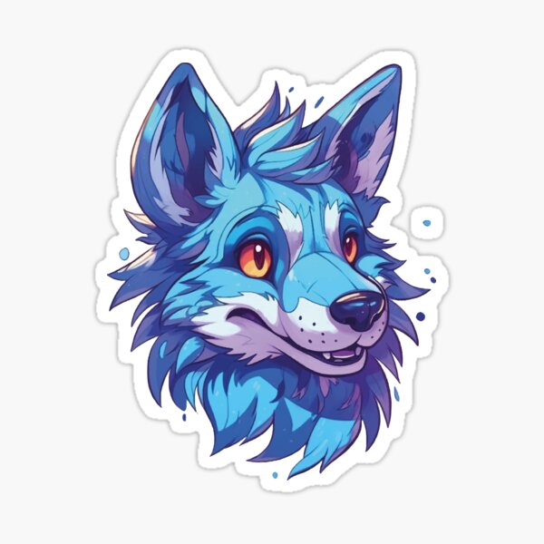 "Icy Furry Wolf" Sticker for Sale by FurryKingdom | Redbubble