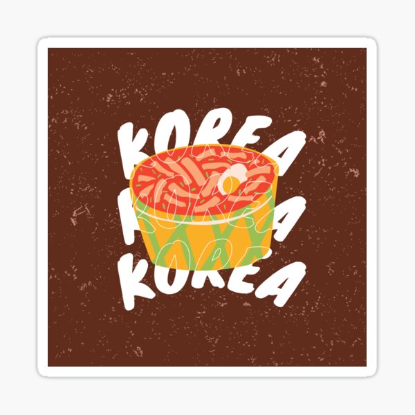 "Tteokbokki (KOREA)" Sticker for Sale by Azellll | Redbubble