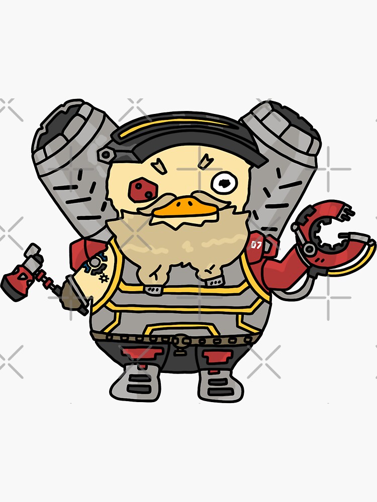 "Torbjorn as a Duck" Sticker for Sale by sillymiya | Redbubble