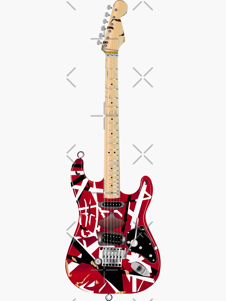 "ERUPTION Guitar" Sticker for Sale by Declan TIGER | Redbubble