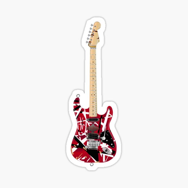 "ERUPTION Guitar" Sticker for Sale by Declan TIGER | Redbubble