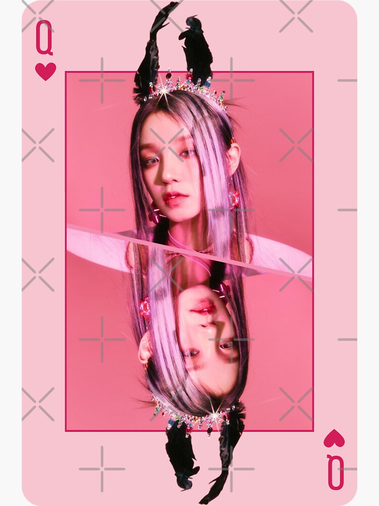 "(G)I-DLE Queencard Yuqi" Sticker for Sale by Shining Diamond | Redbubble