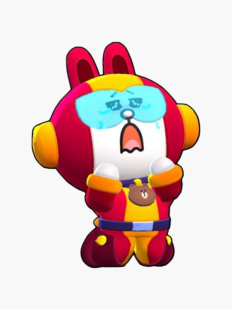 "Sad Cony Rabbit and Brown Superhero Cute " Sticker for Sale by ...