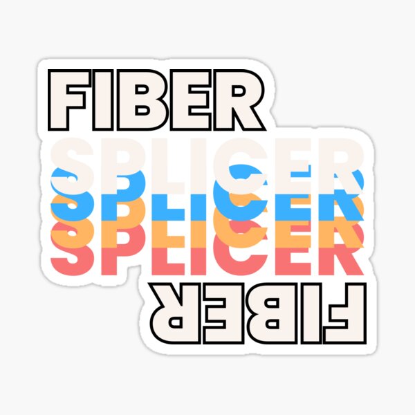 "Fiber Splicer funky and retro vibe design" Sticker for Sale by ...