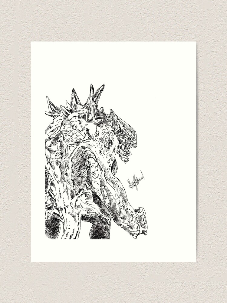 "Evolve Goliath pen" Art Print by blackcross | Redbubble