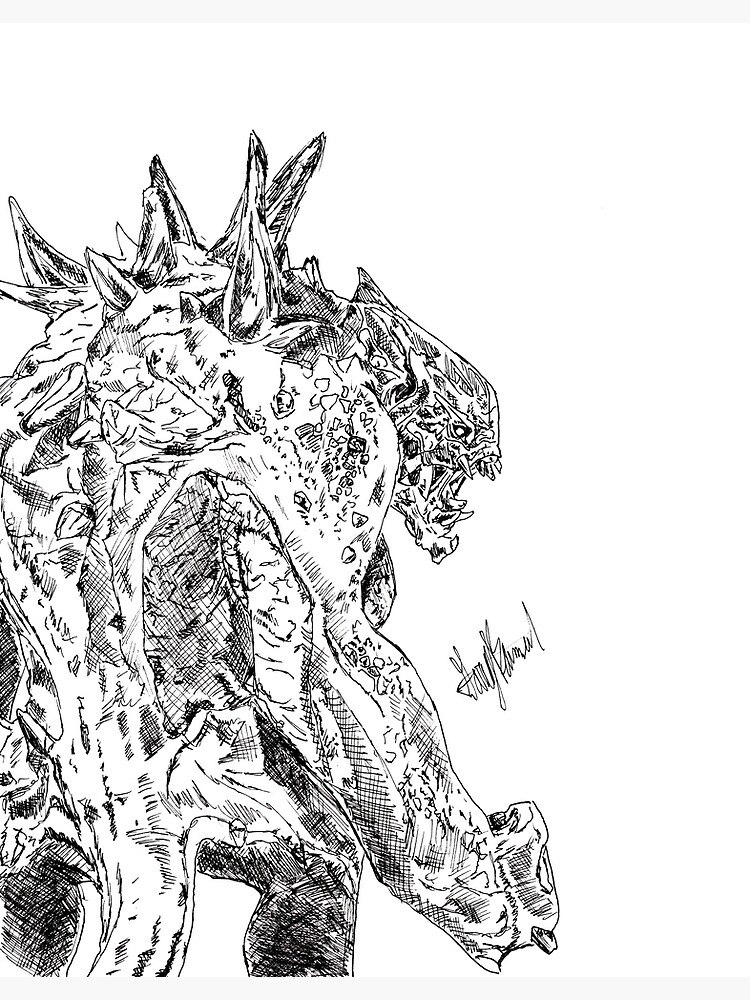 "Evolve Goliath pen" Poster by blackcross | Redbubble