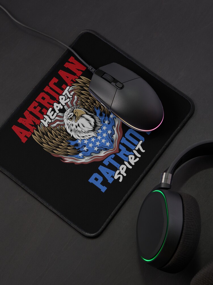 ""American Heart, Patriot Spirit"" Mouse Pad for Sale by ShirtCreekTees ...