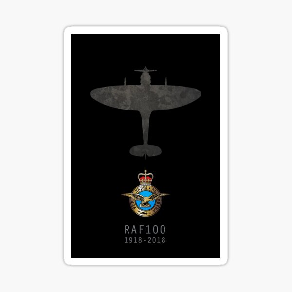 "RAF100 - Spitfire" Sticker for Sale by aviationart | Redbubble