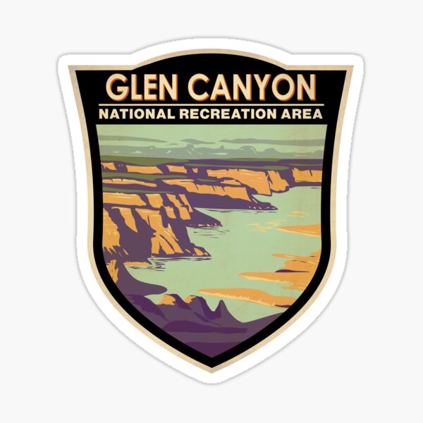 "Glen Canyon Lake Powell Art Badge" Sticker for Sale by KrisSidDesigns ...