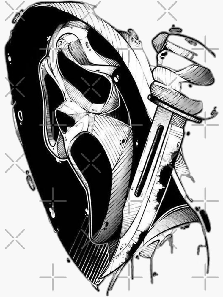 "Ghostface" Sticker for Sale by Best4u1 | Redbubble