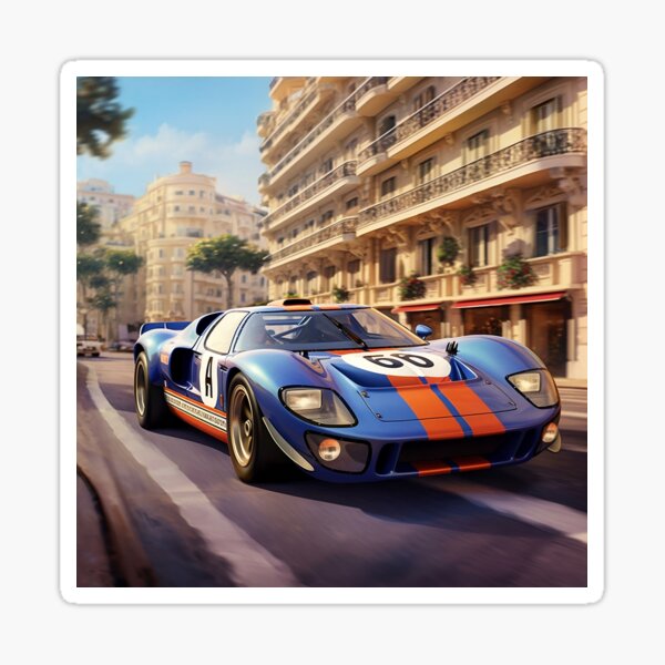 "A Classic Ford GT40 Cruising the Streets of Monaco " Sticker for Sale ...