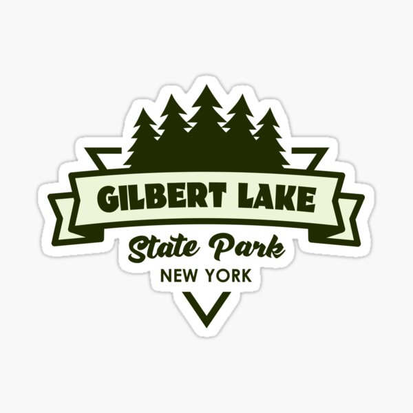 "Gilbert Lake State Park New York Trees And Ribbon" Sticker for Sale by ...