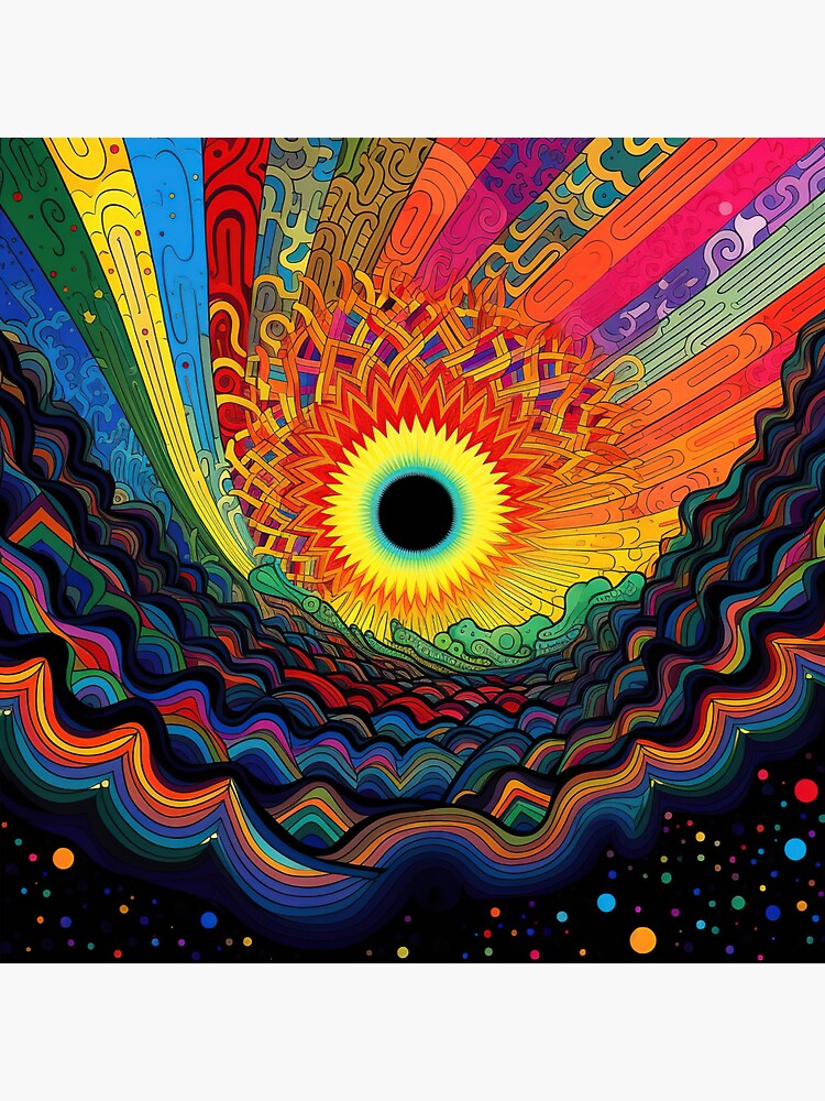 "Trippy Sunrise" Sticker for Sale by WillSci-Mons | Redbubble