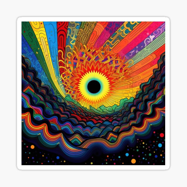 "Trippy Sunrise" Sticker for Sale by WillSci-Mons | Redbubble