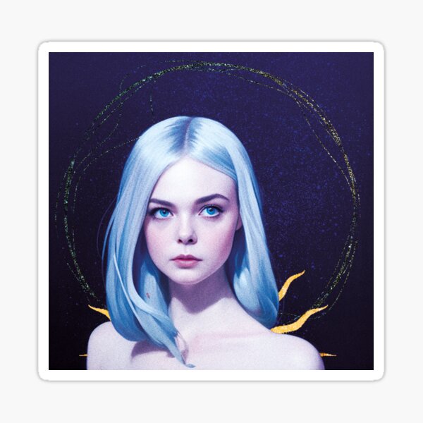 "elle fanning" Sticker by Neonkerely | Redbubble