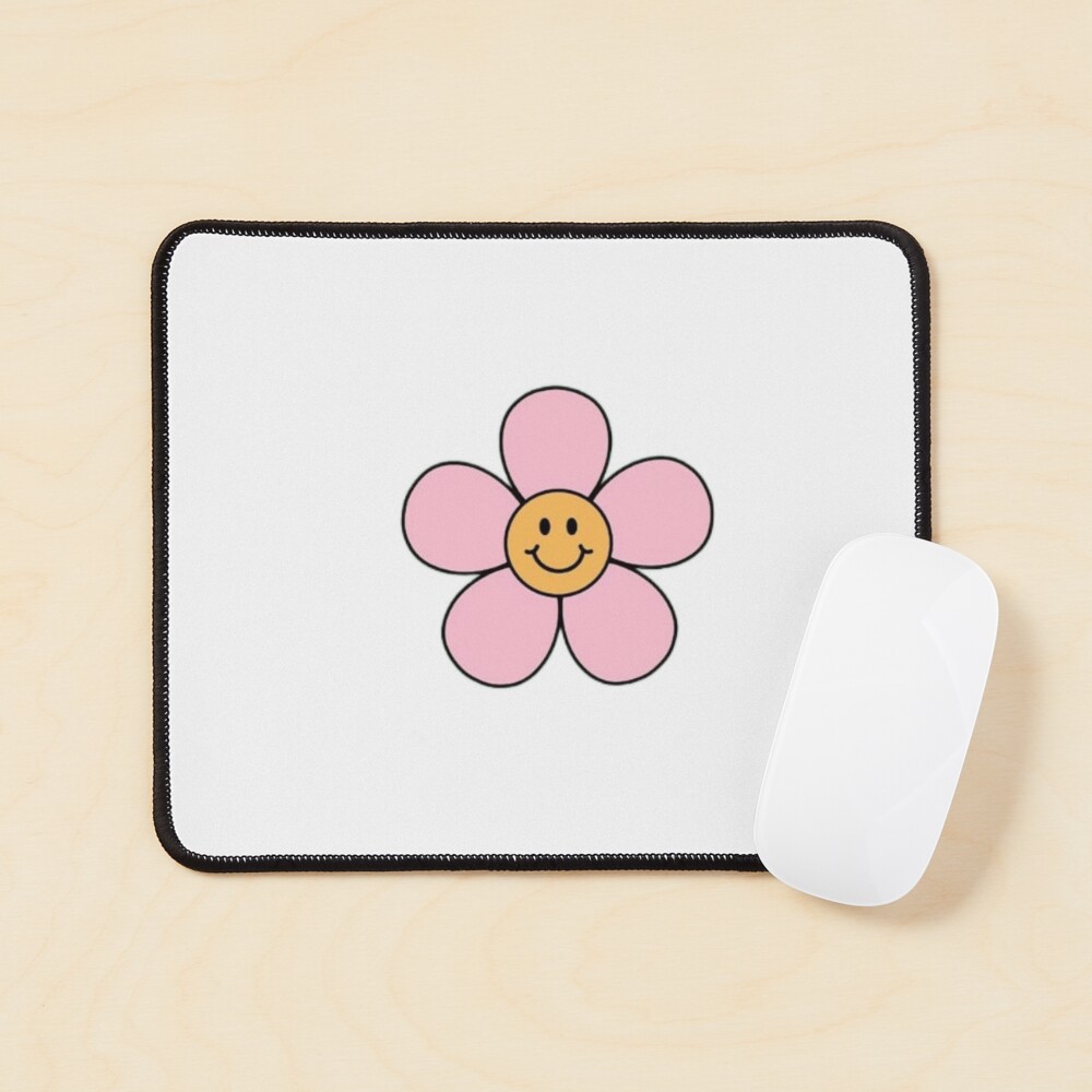 " pink smiley face flower" Sticker for Sale by yeehawboyy | Redbubble