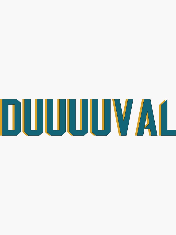 "DUUUUVAL" Sticker for Sale by Brianr123 | Redbubble