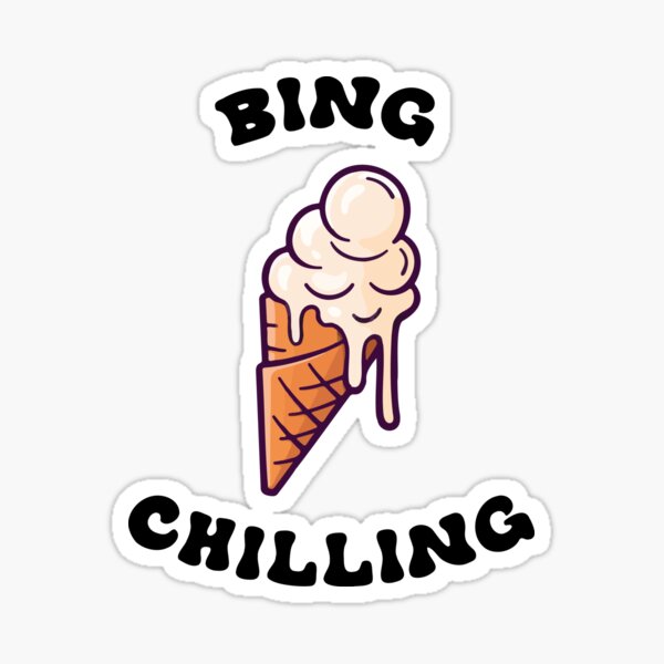 "John Cena Bing Chilling Ice Cream" Sticker for Sale by Alicia-Lee ...