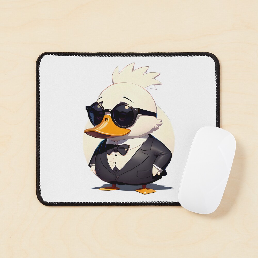 "Duck agent with a suit and sunglasses" Sticker by ioto-visuals | Redbubble