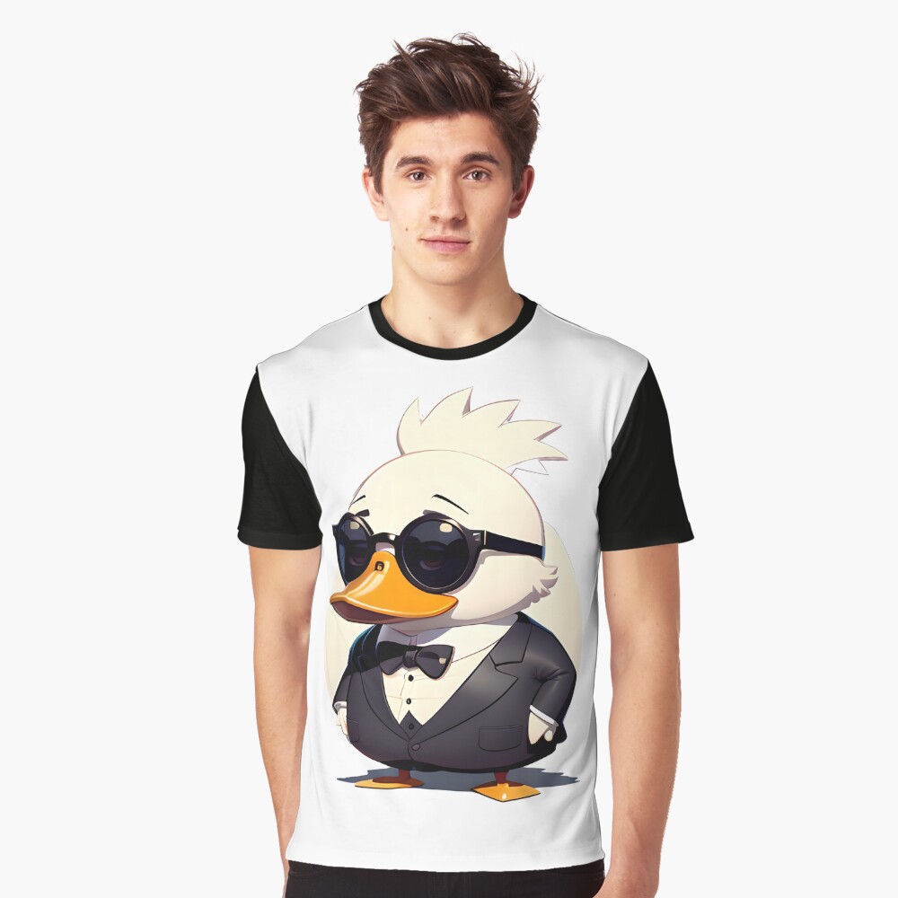"Duck agent with a suit and sunglasses" Sticker by ioto-visuals | Redbubble