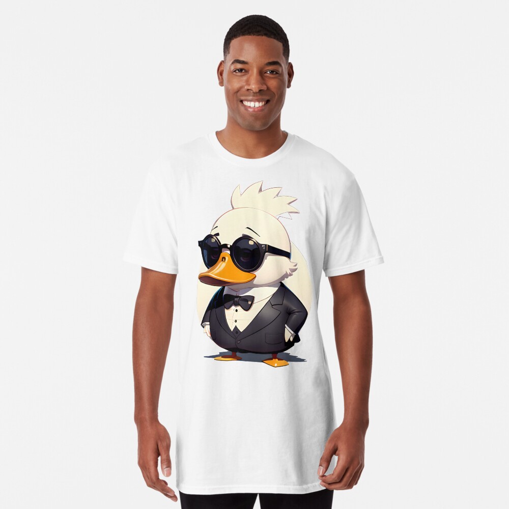 "Duck agent with a suit and sunglasses" Sticker by ioto-visuals | Redbubble