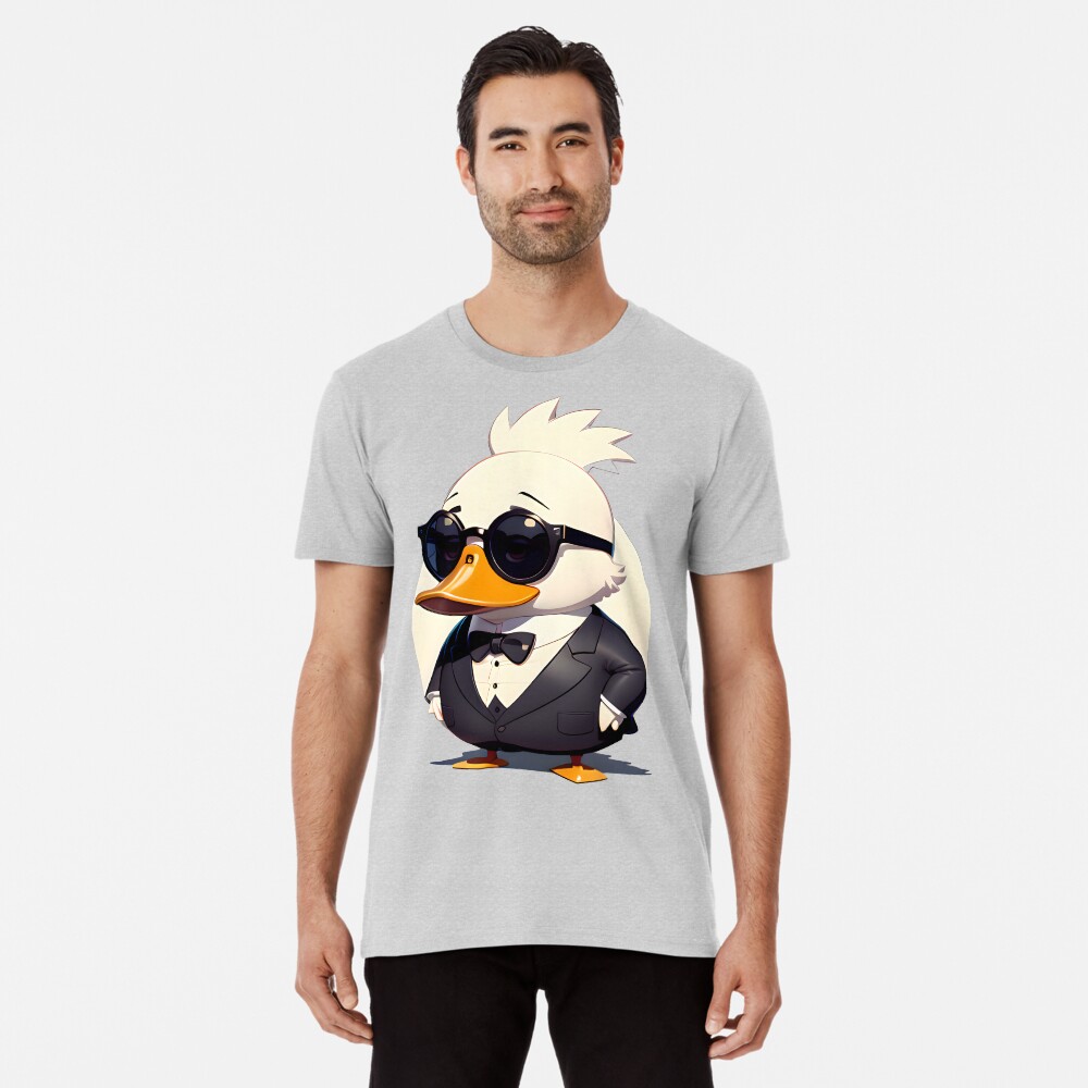 "Duck agent with a suit and sunglasses" Sticker by ioto-visuals | Redbubble