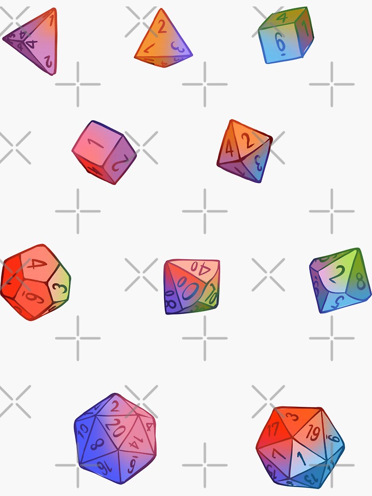 "Rainbow Dice" Sticker for Sale by Alysa Avery | Redbubble