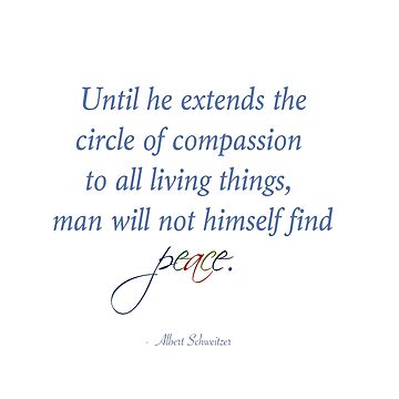 "The Circle of Compassion - Albert Schweitzer" Poster for Sale by ...