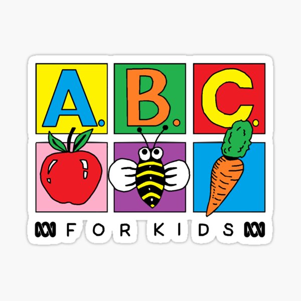 "ABC For Kids Logo" Sticker for Sale by mcdonnellshila | Redbubble