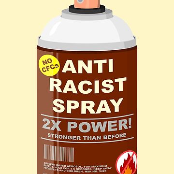 "Anti-Racist Spray Can" Sticker for Sale by 9amSteekers | Redbubble